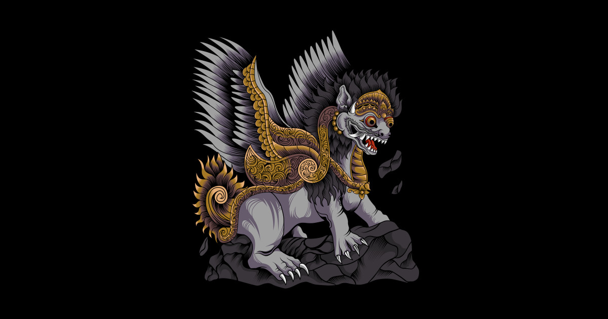 Singa Ambara Raja - Lion Artwork - Sticker | TeePublic