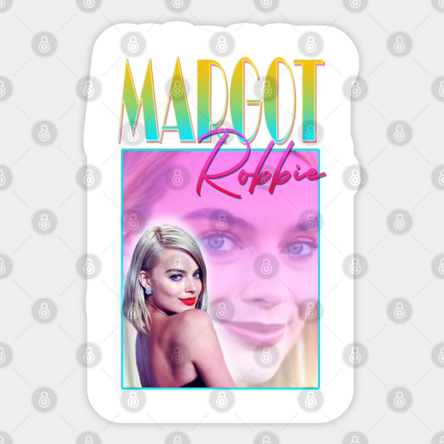 Margot Robbie Retro Design - Margot Robbie Retro - Sticker | TeePublic