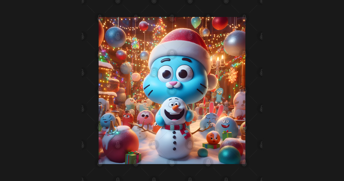 Whimsical Wonderland Unleashed: Gumball Christmas Art for Iconic ...