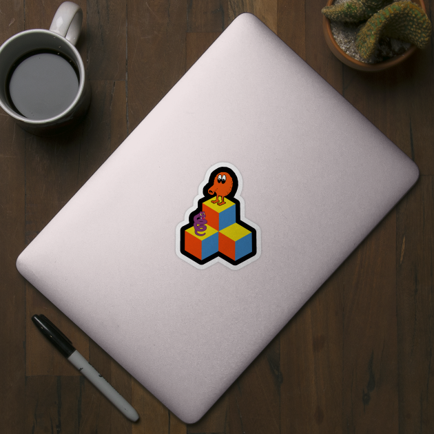 Qbert Game - Qbert Game - Sticker | TeePublic