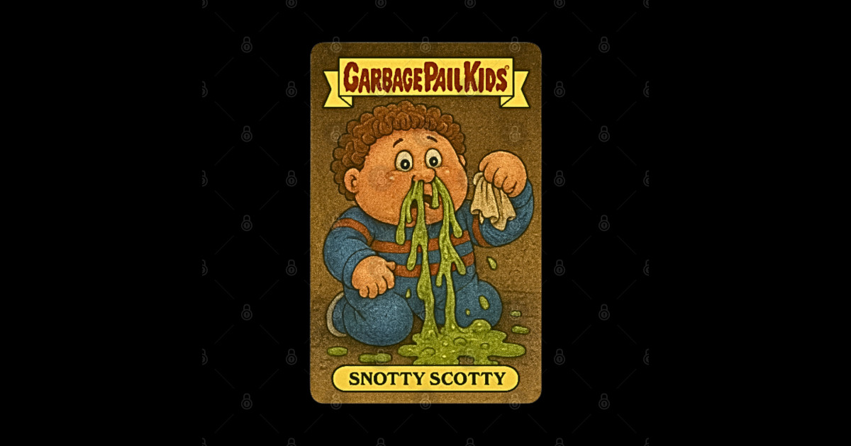Snotty Scotty – Mucus Mayhem - Boogery Scotty - Sticker | TeePublic