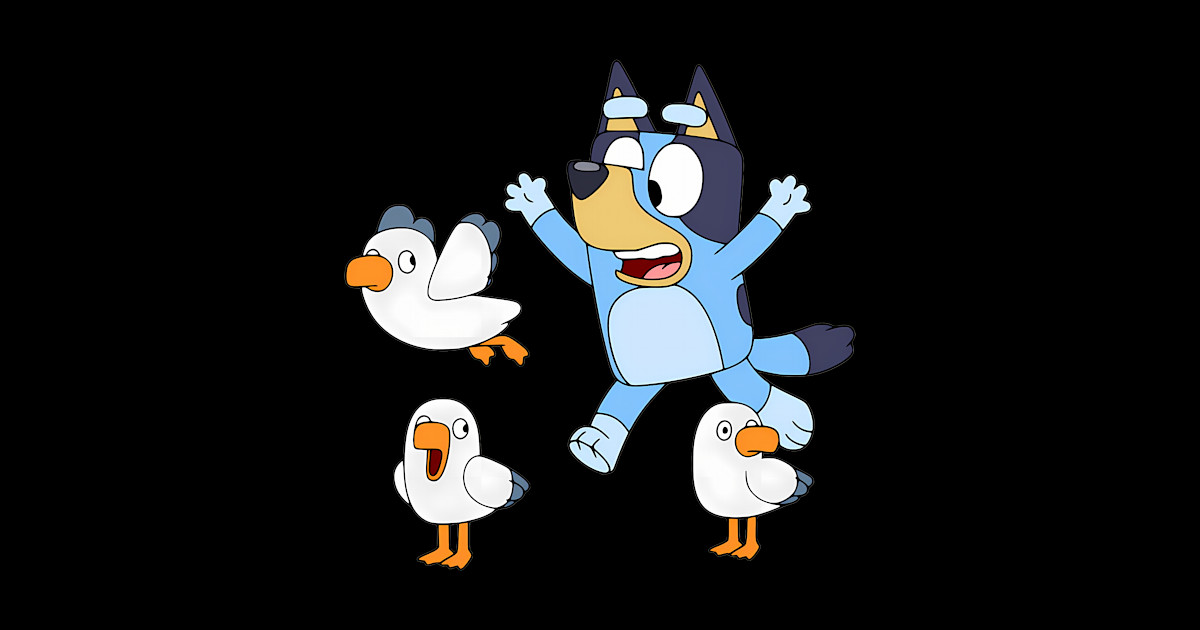 Bluey and Bird - Bluey Cartoon - Posters and Art Prints | TeePublic