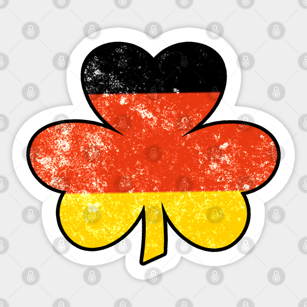 German Flag Shamrock German and Irish Heritage - German Irish - Sticker ...