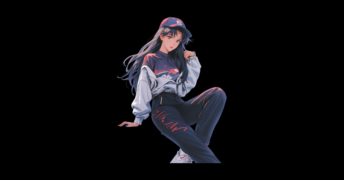 Misato Katsuragi Anime girl Illustration streetwear 4 - Evangelion ...