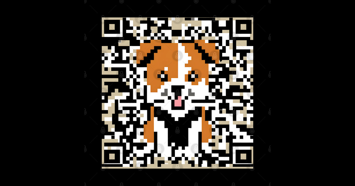 QR code dog - Qr Code - Sticker | TeePublic
