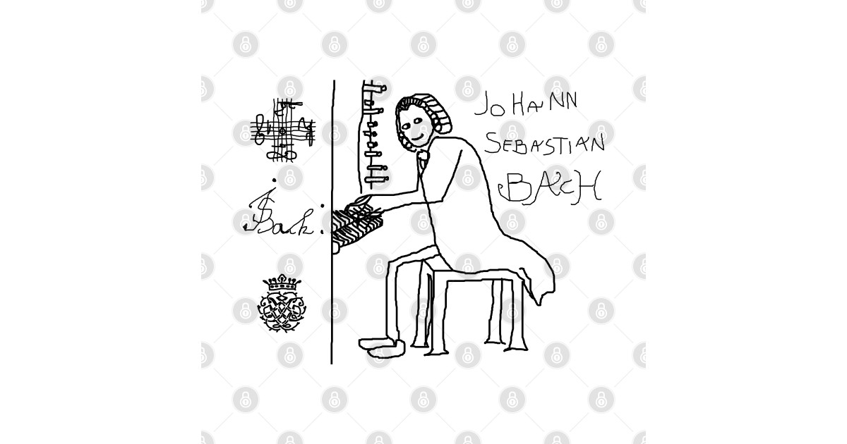 The three signatures of Bach - Musician - T-Shirt | TeePublic