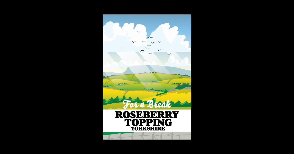 Roseberry Topping Yorkshire travel poster - Roseberry Topping Yorkshire ...