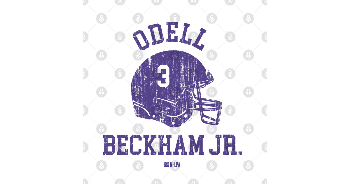 Odell Beckham Jr. Baltimore Helmet Font - Odell Beckham Jr - T-Shirt ...