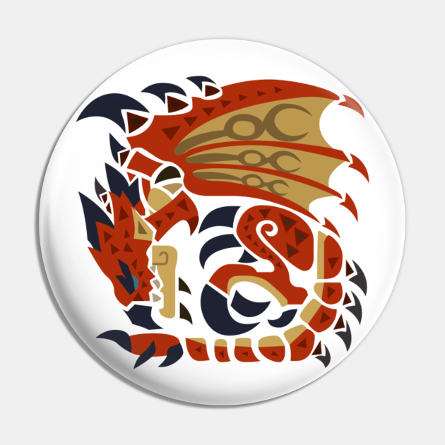 Rathalos Icon - Monster Hunter World - Monster Hunter - Pin | TeePublic