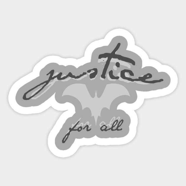 JUSTICE for ALL - Batman - Sticker | TeePublic
