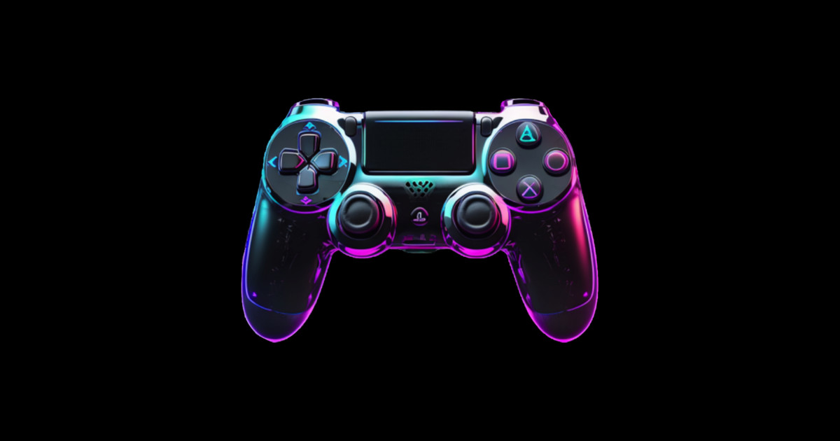 Cool Neon PS4 Gaming Controller - Gaming - Sticker | TeePublic