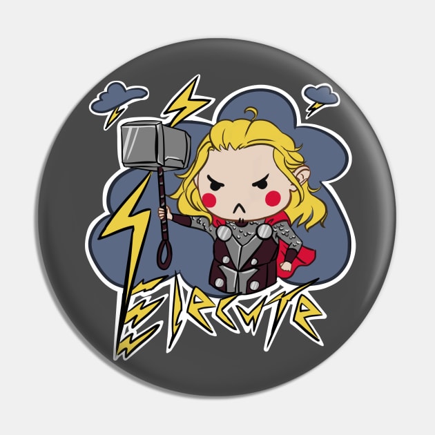 Cute Thor - Thor - Pin | TeePublic