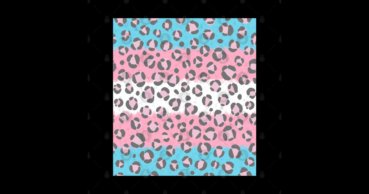 Transgender pride flag, pink grey leopard pattern - Transgender Pride ...