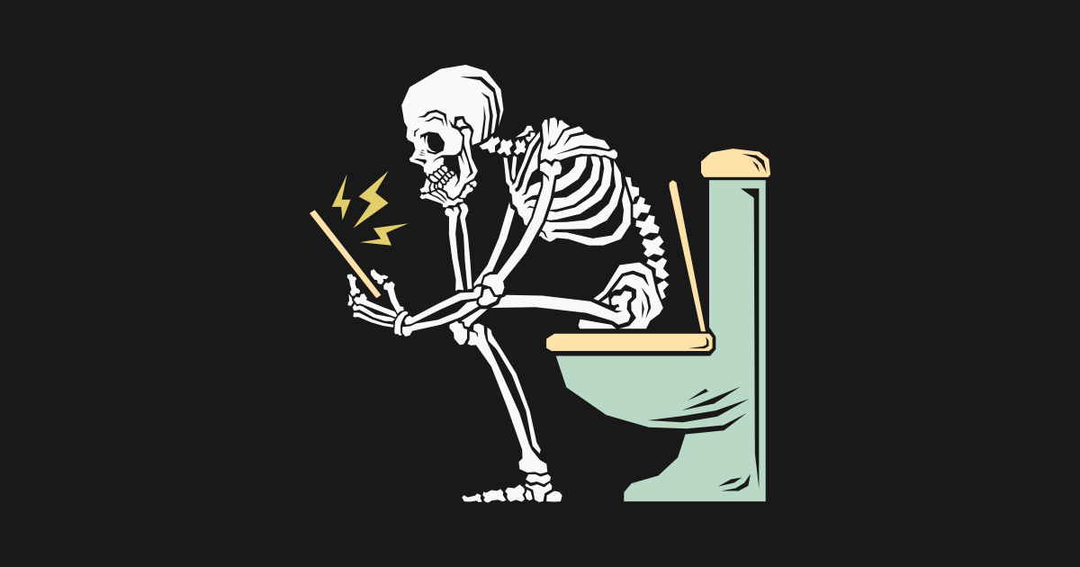 funny skeleton pooping - Skeleton Poop - T-Shirt | TeePublic