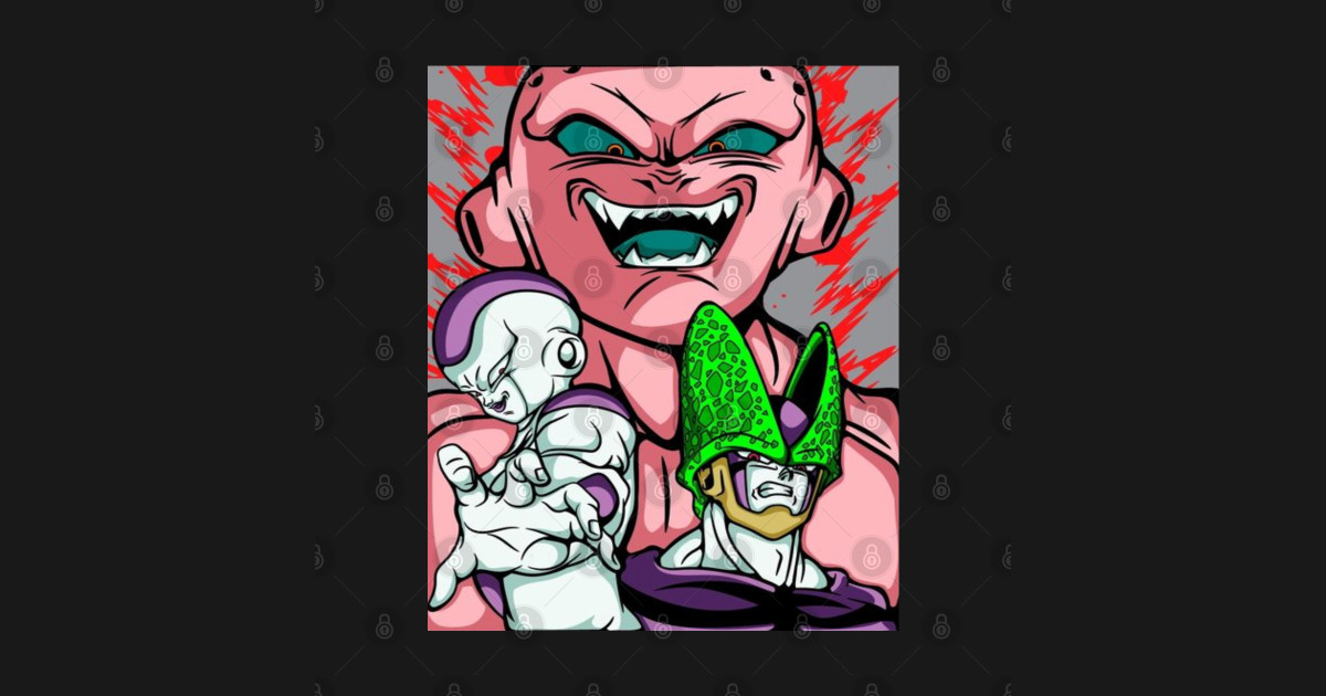 Anime Villains Power Clash Poster – Iconic Evil Trio Illustration ...