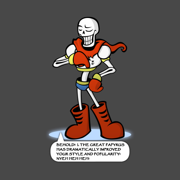 Cool Papyrus - Undertale - T-Shirt | TeePublic