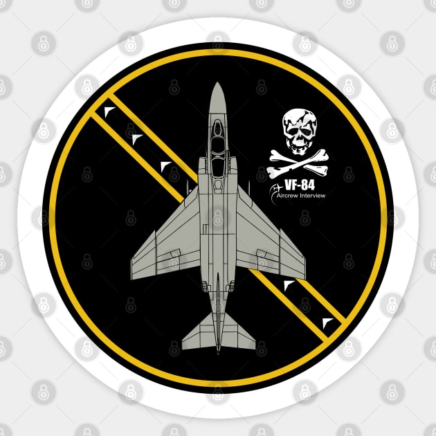 VF-84 F-4 Phantom II - Jolly Rogers F4 Phantom 2 - Sticker | TeePublic