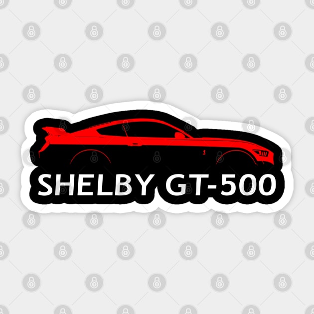 Shelby GT-500 silhouette - Shelby Gt500 - Sticker | TeePublic