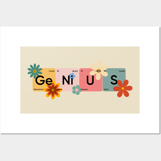 Genius periodic table of elements - Genius - Posters and Art Prints ...