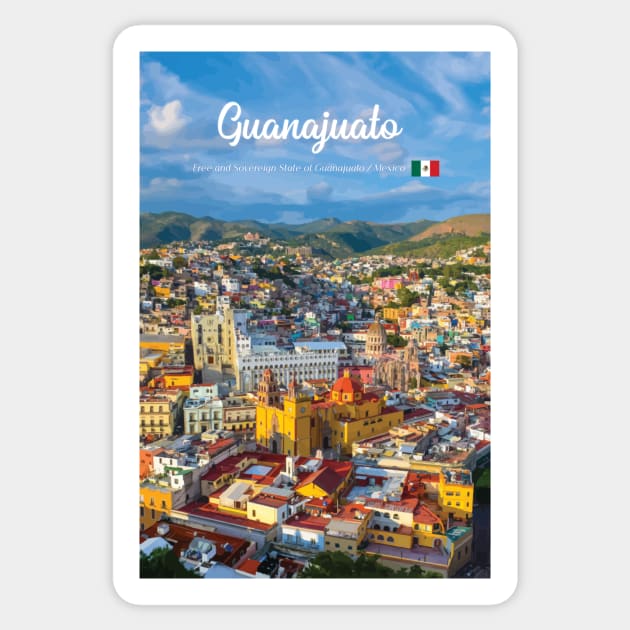 Guanajuato, Mexico [Rectangle P] - Guanajuato - Sticker | TeePublic
