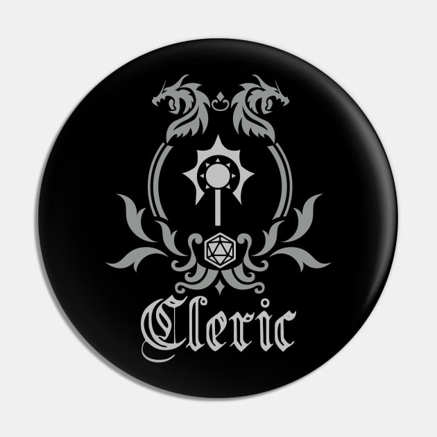 D&D Cleric Simple Class Emblem - Cleric Class - Pin | TeePublic