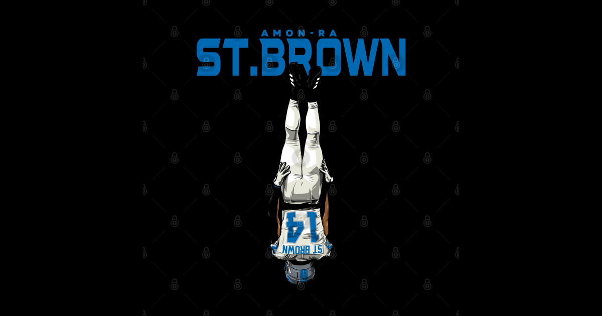Amon-Ra St. Brown Headstand Celebration - Amon Ra St Brown - Posters ...