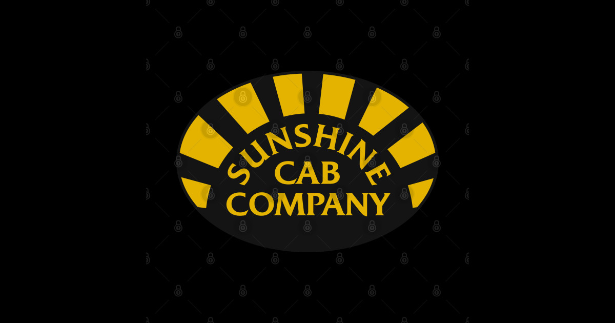 Taxi Sunshine Cab Company 1970s 1980s television show T-Shirt - Sunshine Cab Company - Sticker ...