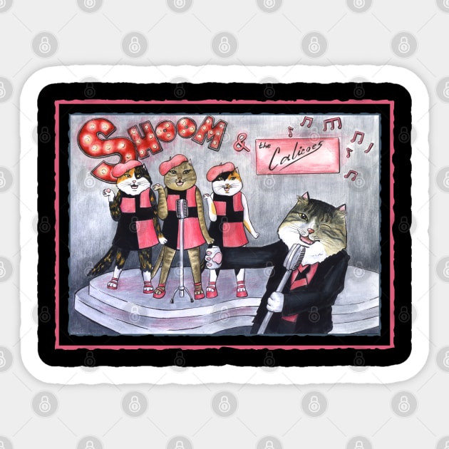 Retro cats band - Cats Band - Sticker | TeePublic