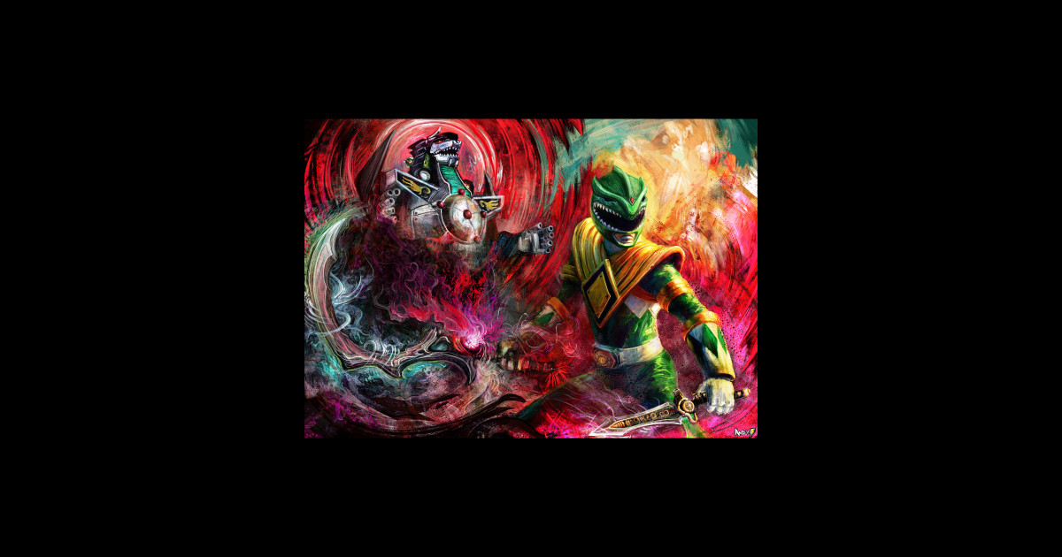 Green with Evil // MMPR Fan Art - Power Rangers - Sticker | TeePublic