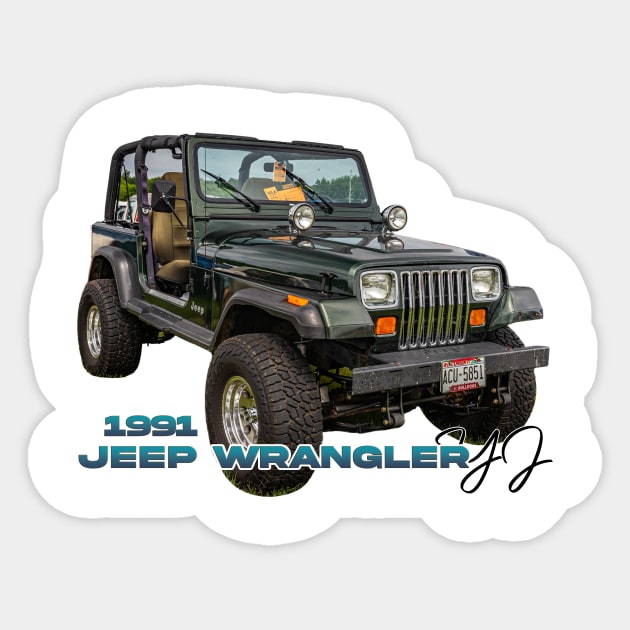 1991 Willys Wrangler YJ - 1991 Willys Wrangler Yj - Sticker | TeePublic