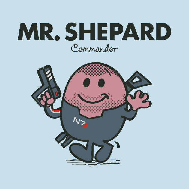 Mr. Shepard - Mass Effect - T-Shirt | TeePublic
