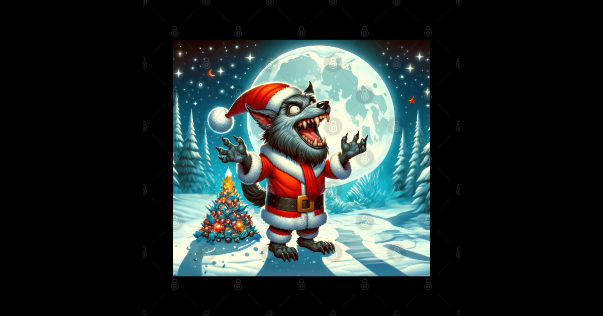Werewolf Santa - Werewolf Santa - Sticker | TeePublic