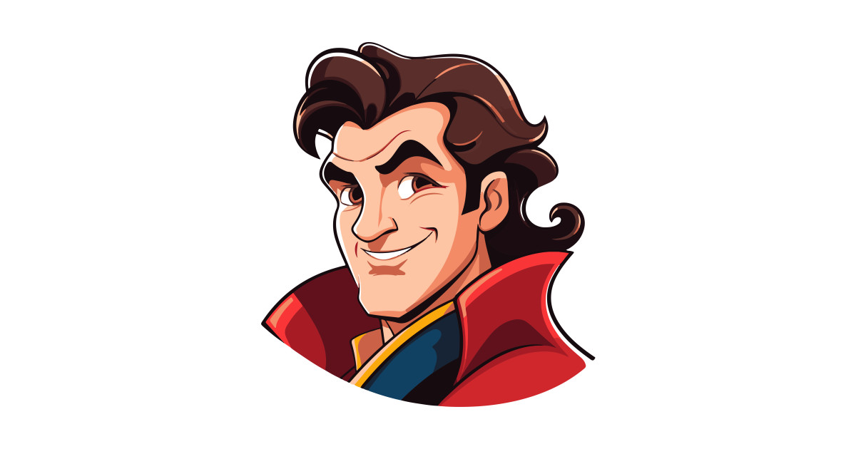Gaston comic character face - Gaston - T-Shirt | TeePublic