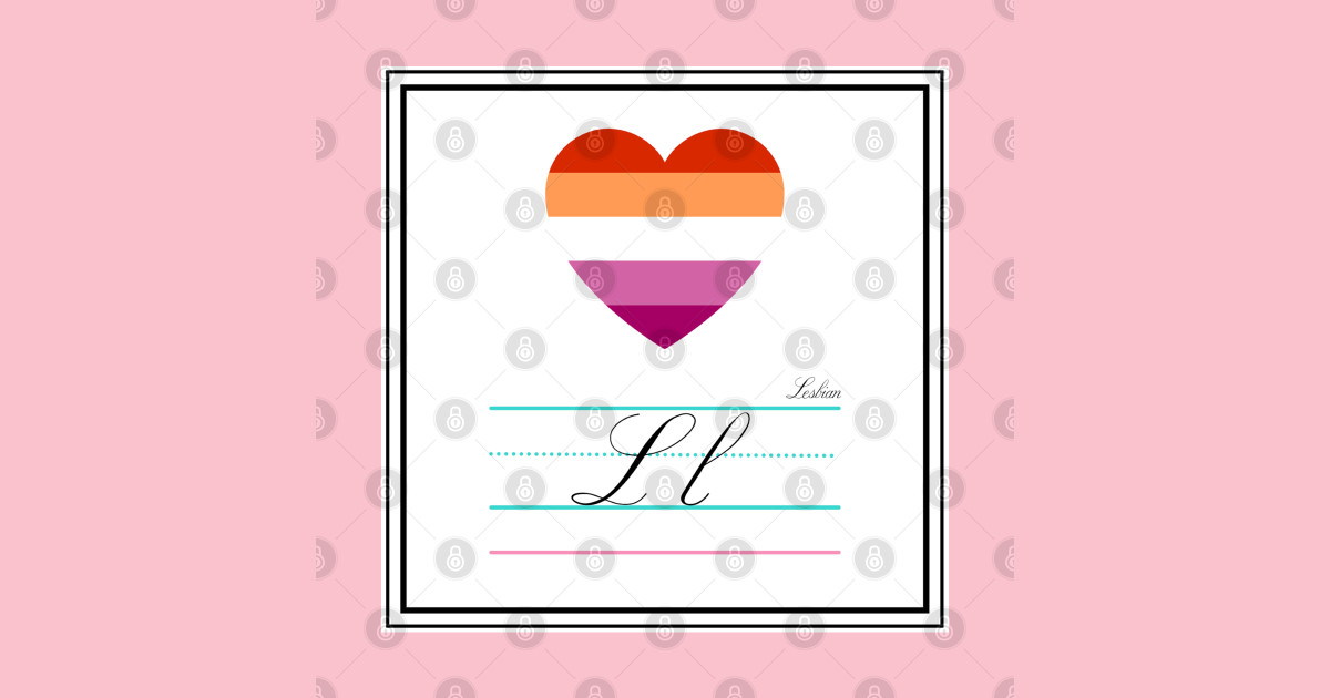 Lesbian Queer Alphabet Cards - Lesbian - T-Shirt | TeePublic