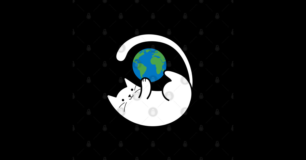 Earth day celebration cat - Earth Day Celebration - Sticker | TeePublic