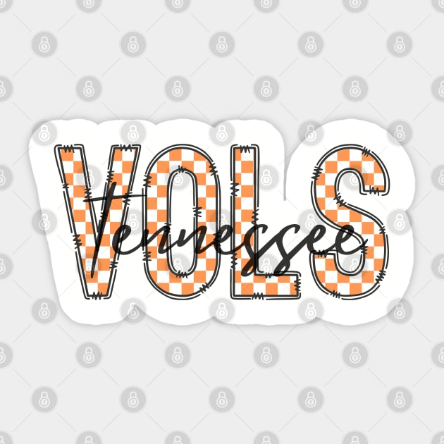 Tennessee Vols Orange and White - Tennessee Vols - Sticker | TeePublic