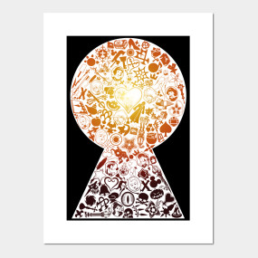 Kingdom Keyhole (orange-red) - Kingdom Hearts - T-Shirt | TeePublic