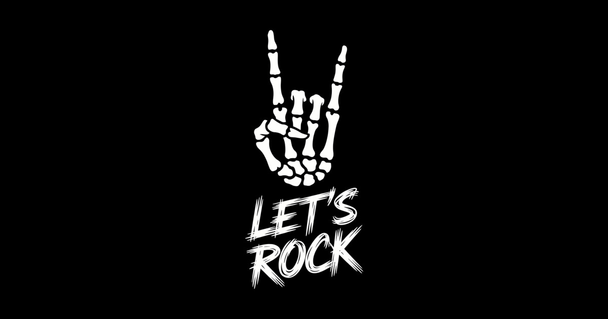 Skeleton Rocker Hand Punk Rock Music - Rock Music - Sticker | TeePublic