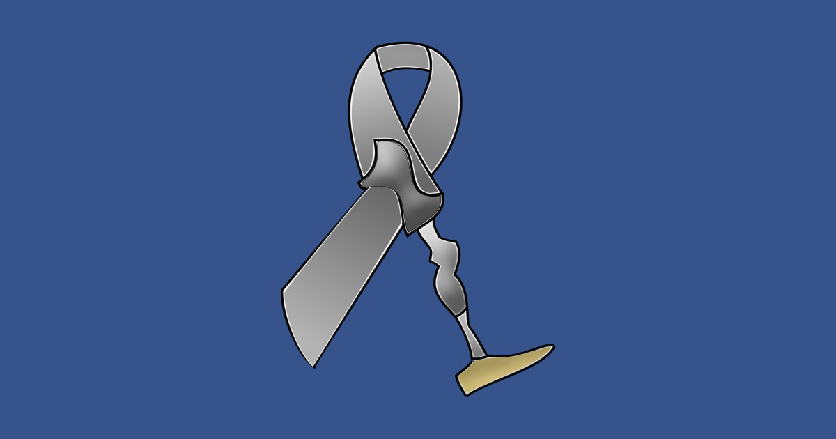 Amputee Ribbon - Amputee Ribbon - Sticker | TeePublic