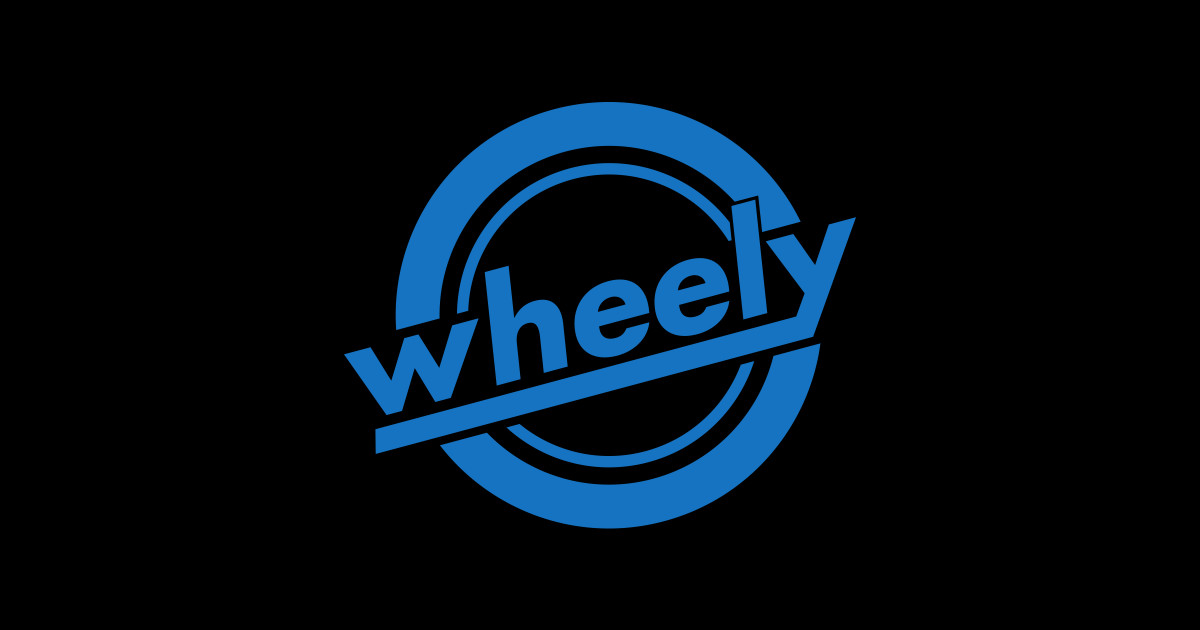 Wheely Logo Blue, Front and Back - Automotive - Sticker | TeePublic