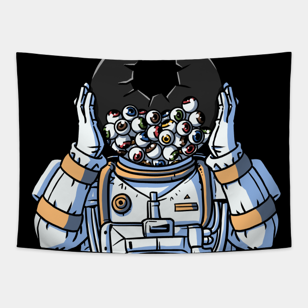 Weirdcore Aesthetic Astronaut Eyeball Planets - Weirdcore - Tapestry ...