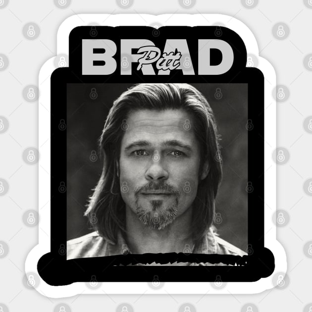 Brad Pitt / Vintage Photo - Brad Pitt - Sticker | TeePublic