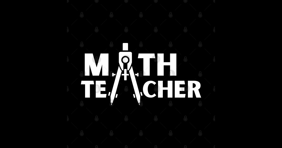 Math Teacher Drawing Compass - Funny Math - Sticker | TeePublic