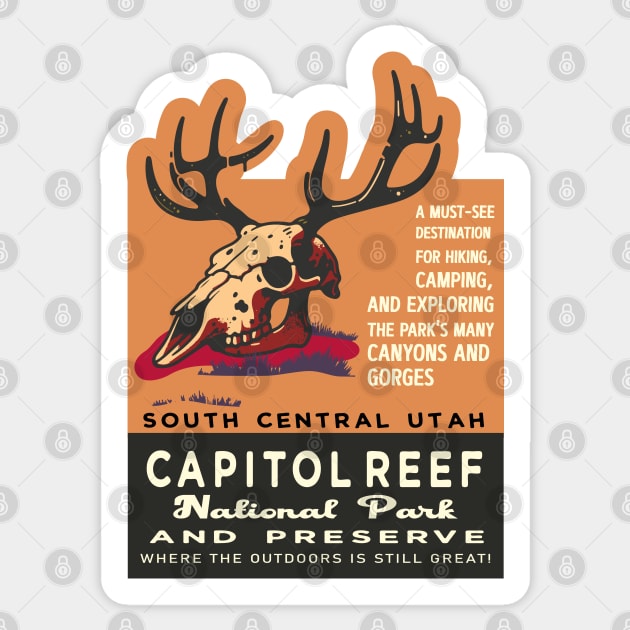 Capitol Reef National Park - Capitol Reef National Park - Sticker ...