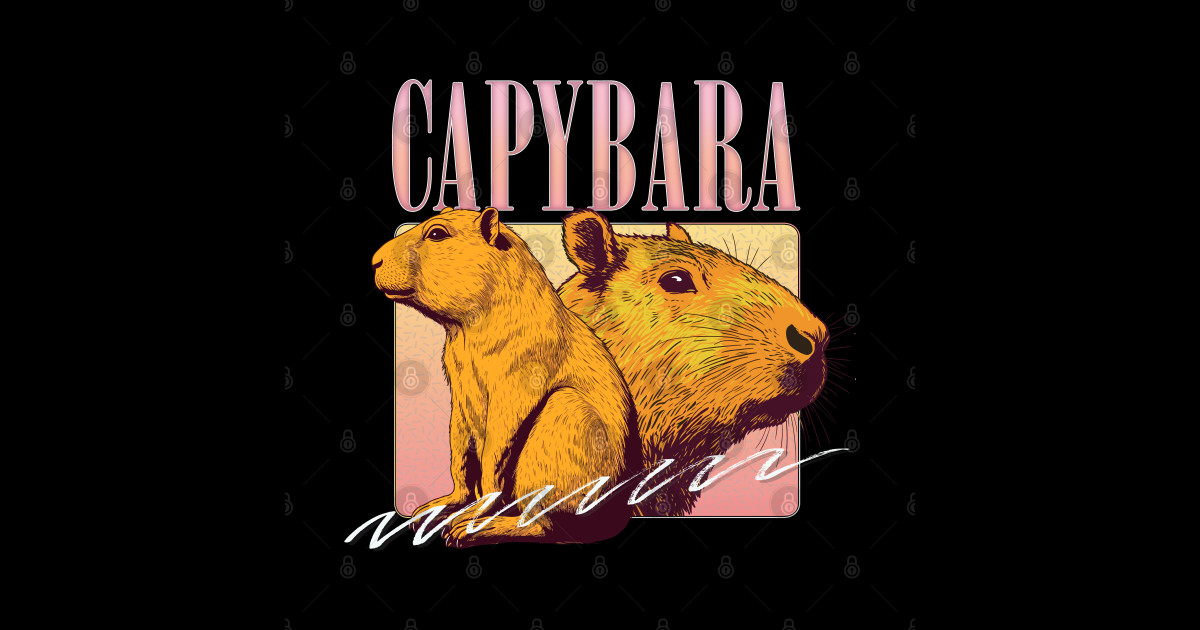 Capybara Aesthetic --- Original 90s Style Retro Design - Capybara - Mug ...