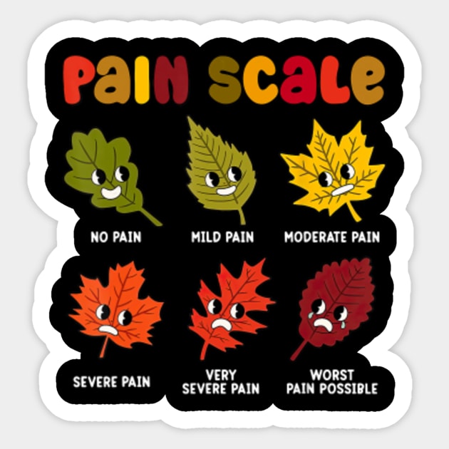 Autumn Leaves Pain Scale Trauma Nurse Triage Halloween Fall - Halloween ...