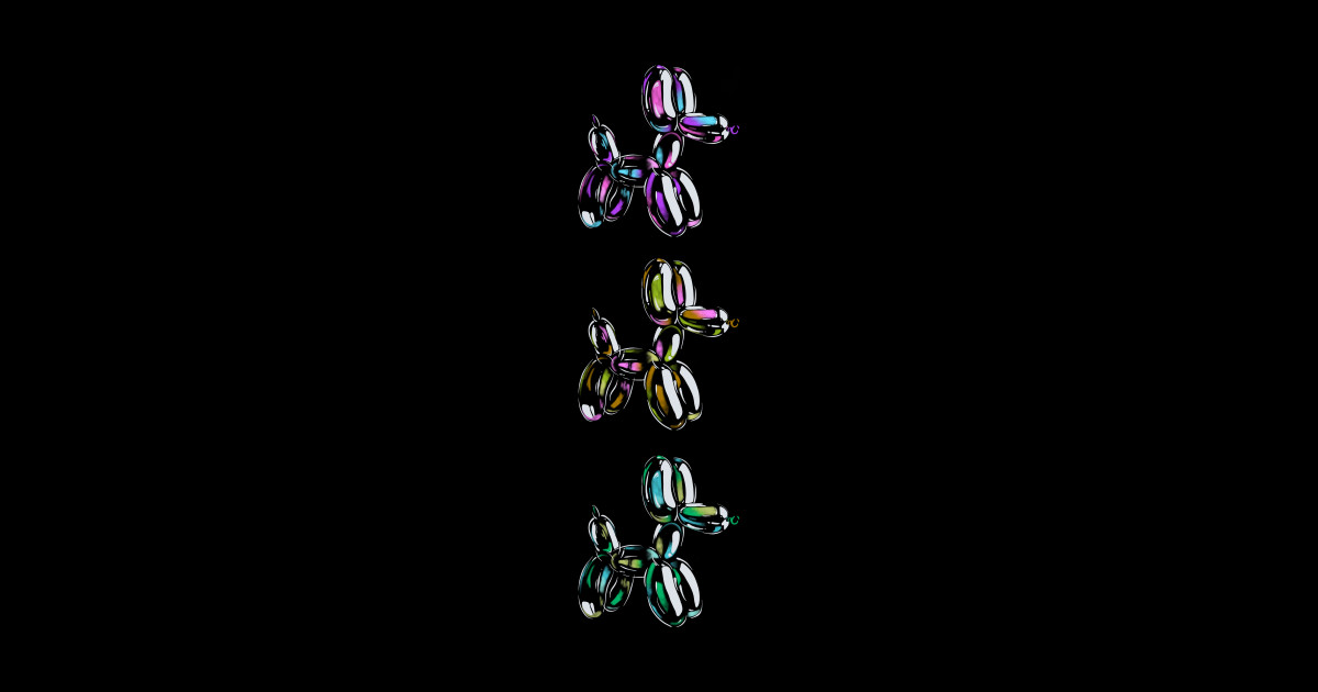 Balloon Dogs Multicolor - Weirdcore Maximalist Design - Weirdcore ...