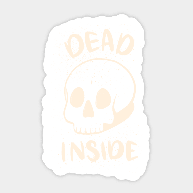 Dead Inside Skull - Dead Inside - Sticker | TeePublic