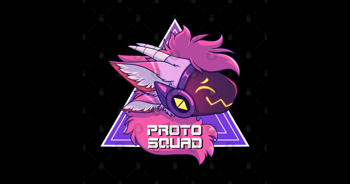 Proto Squad V2 - With Text - Protogen - Sticker | TeePublic