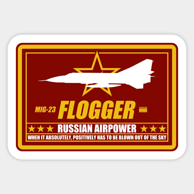 MIG-23 Flogger - Soviet Mig23 Fighter Bomber - Sticker | TeePublic
